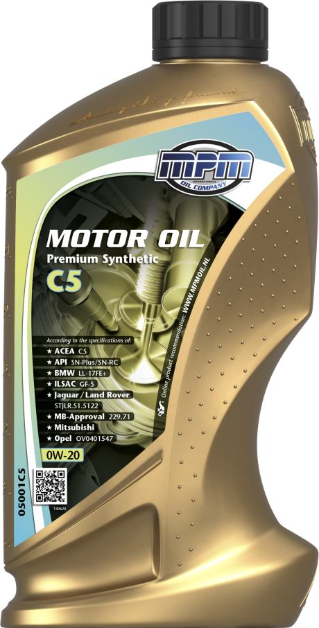 MPM Motor Oil 0W20 Premium Synthetic C5 - Tepalu baze