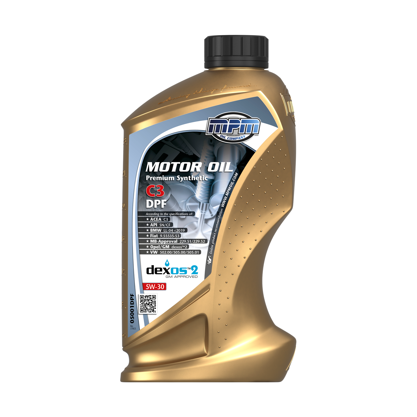 MPM Motor Oil 5W30 Premium Synthetic C3 DPF - Tepalu baze
