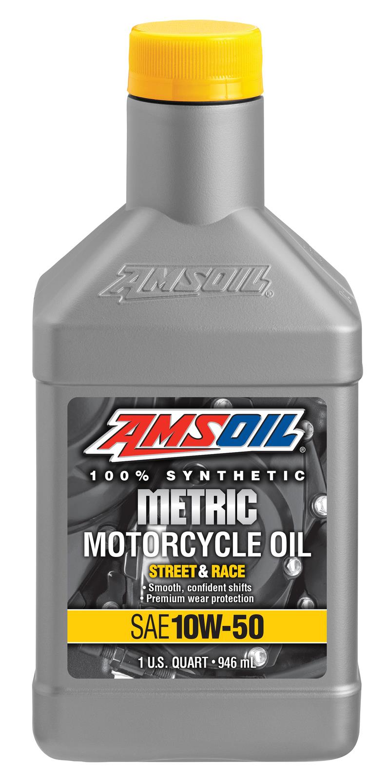 AMSOIL 10W50 100% Synthetic Metric Motorcycle Oil - Tepalu baze