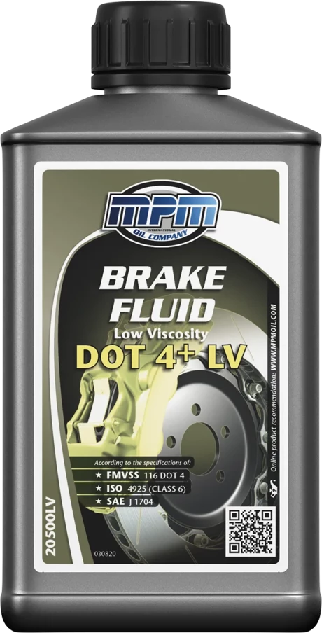 MPM Brake Fluid Low Viscosity DOT 4+ LV - Tepalu baze