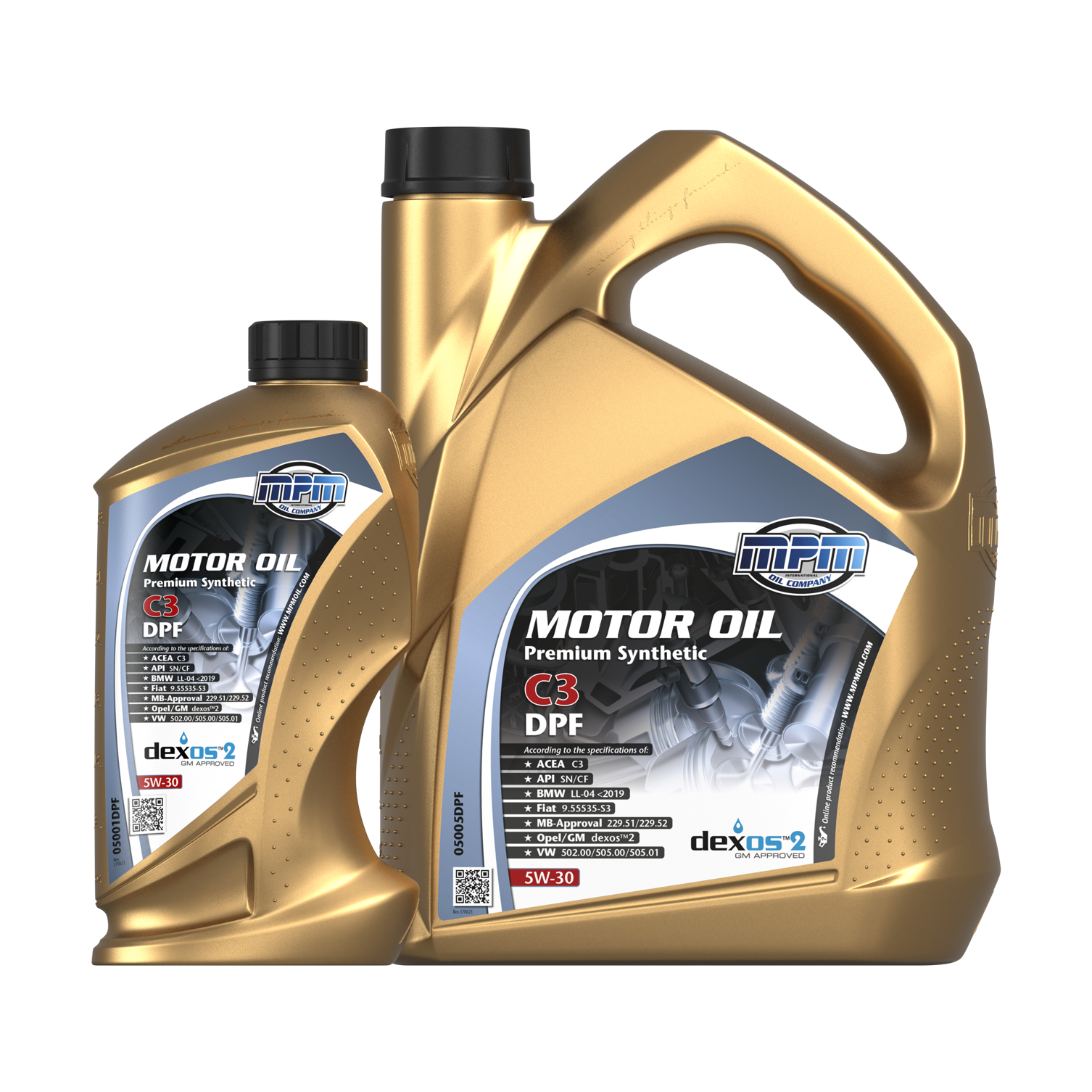 MPM Motor Oil 5W30 Premium Synthetic C3 DPF - Tepalu baze
