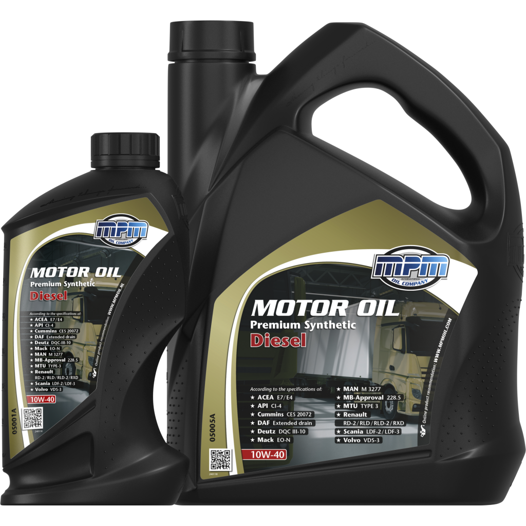 MPM Motor Oil 10W40 Premium Synthetic Diesel (E4) - Tepalu baze