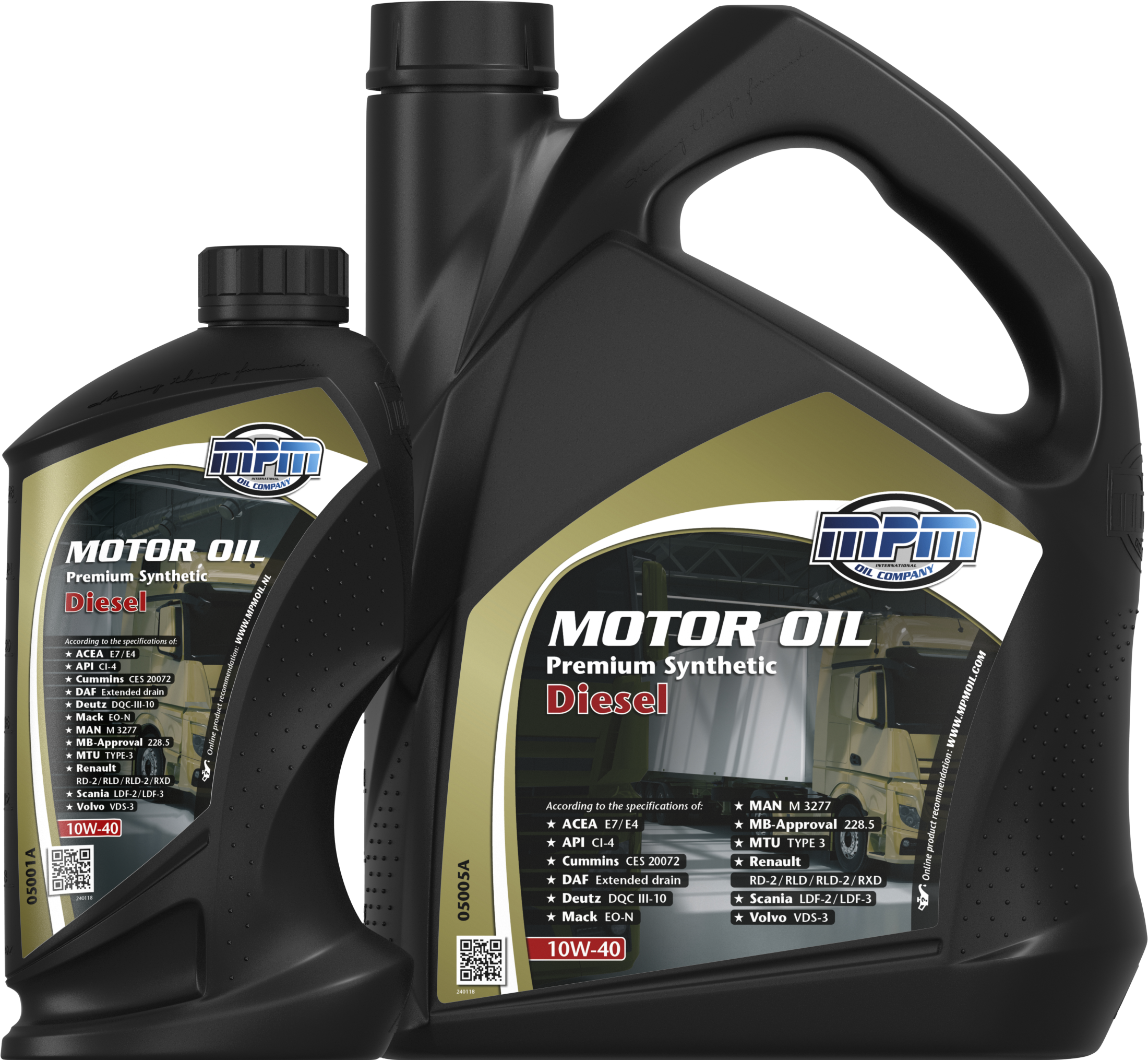 MPM Motor Oil 10W40 Premium Synthetic Diesel (E4) - Tepalu baze